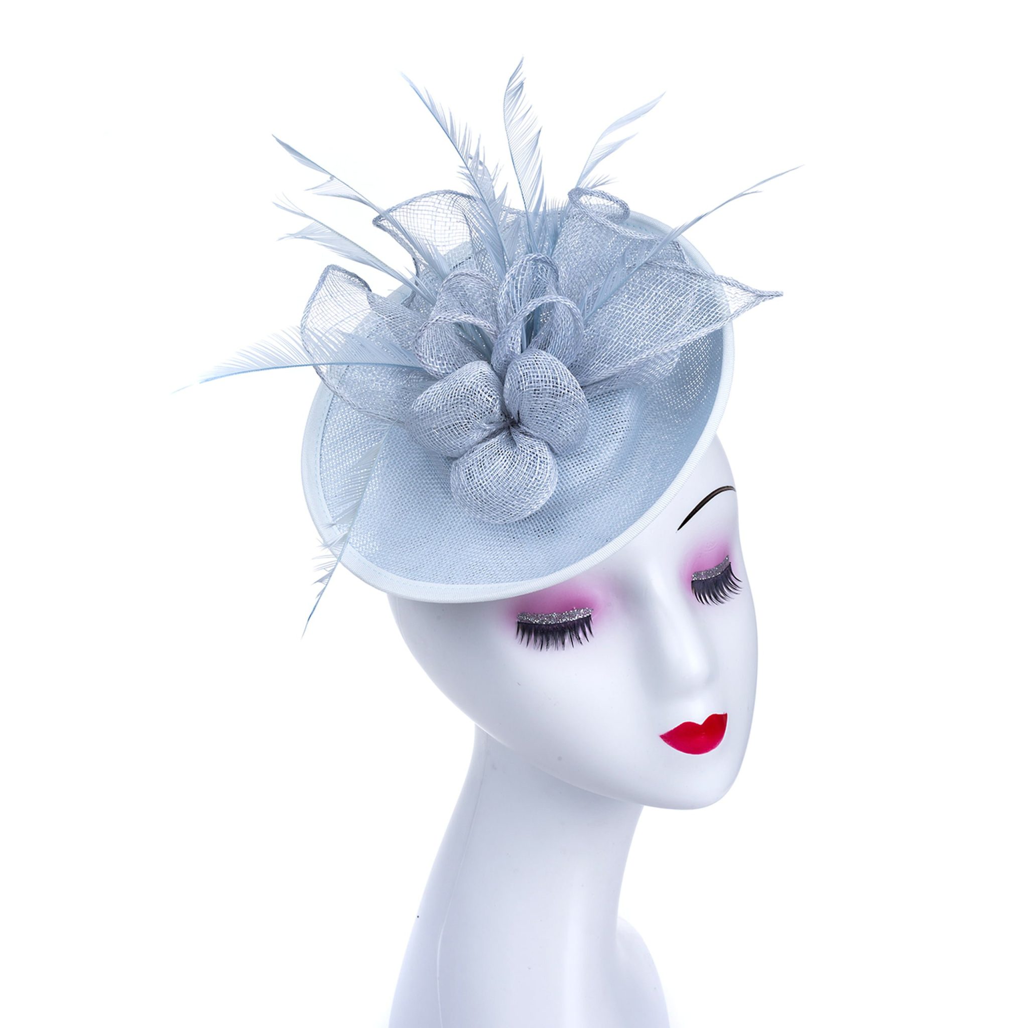 Designer Pale Blue Fascinator Headpiece - The Specialty House